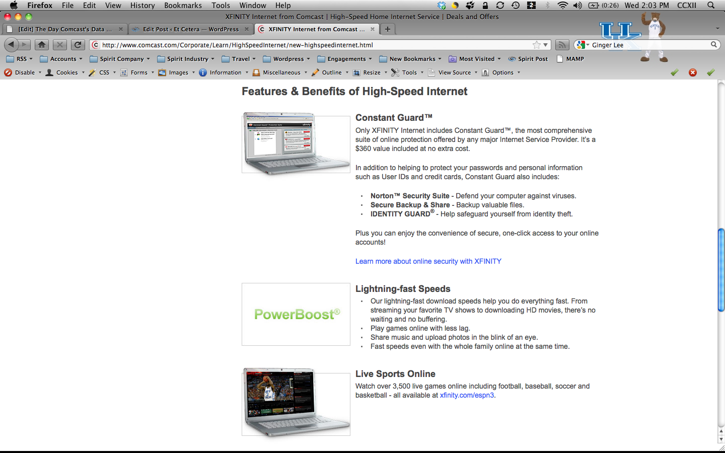 Comcast High Speed Internet – Andre J. Carter
